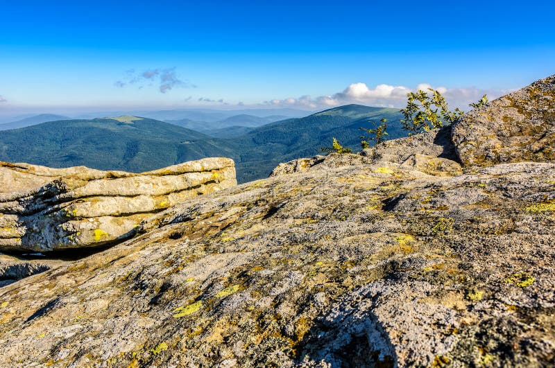 Rocky Ledge at the Mountain Top Stock Photo - Image of mountain, grass ...