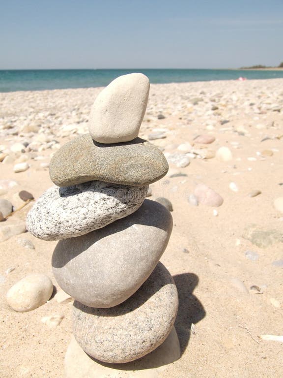 Rocky Michigan Beach stock photo. Image of sand, balance - 6306844