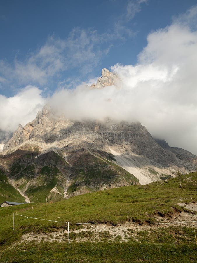 Rocky Mountain Ridge: Clouds and Blue Sky Stock Photo - Image of nature ...