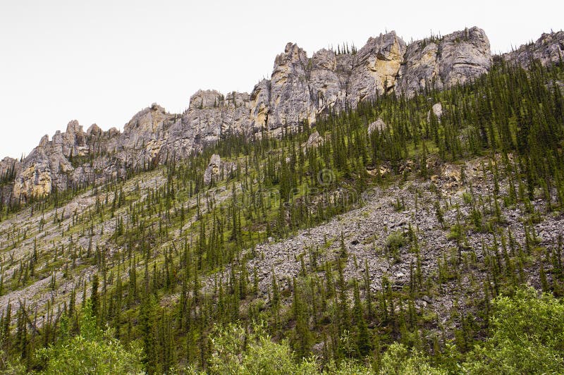 Rocky Mountain Ridge in the Yukon, Canada Stock Image - Image of ...