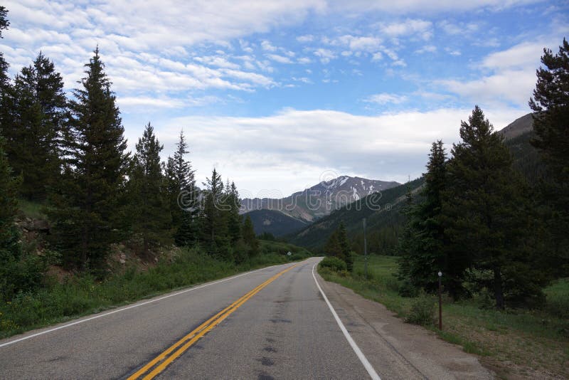 Rocky Mountain Road through Independence Pass Stock Photo - Image of ...