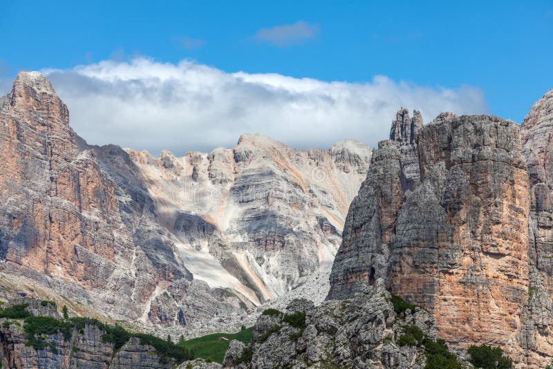 Rocky Mountain Scenery, Dolomites, Italy Stock Photo - Image of blue ...