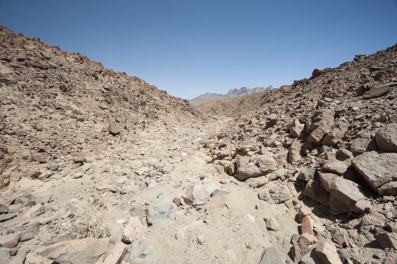 Rocky Mountain Slope in a Desert Stock Image - Image of arid, rock ...