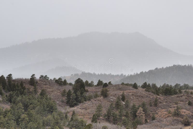 Rocky Mountain Snow Storm stock photo. Image of outdoors - 19100024