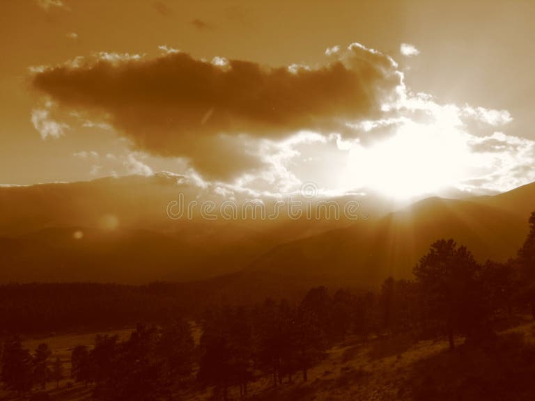 Rocky Mountain Sunset III stock image. Image of colorado - 2349667
