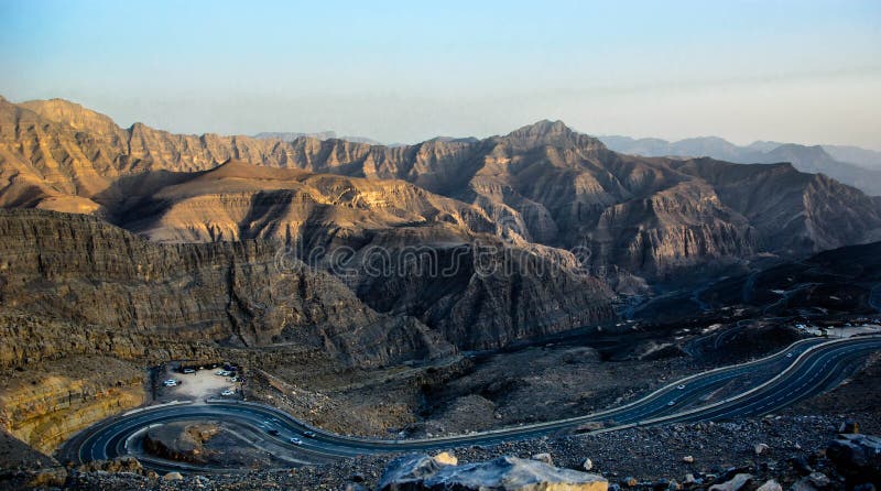 Rocky Mountain Top and Roads Stock Photo - Image of beauty, desert ...