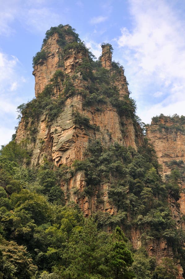 Rocky Mountain in Zhangjiajie, China Stock Photo - Image of plant ...
