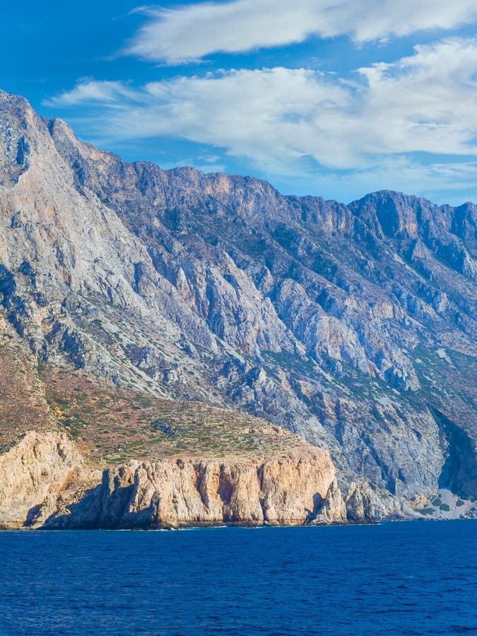 Rocky Mountains of Crete, Bordering South Aegean Sea Stock Photo ...