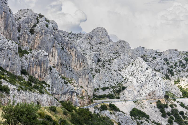Rocky Mountains Near Split in Croatia Stock Image - Image of rugged ...