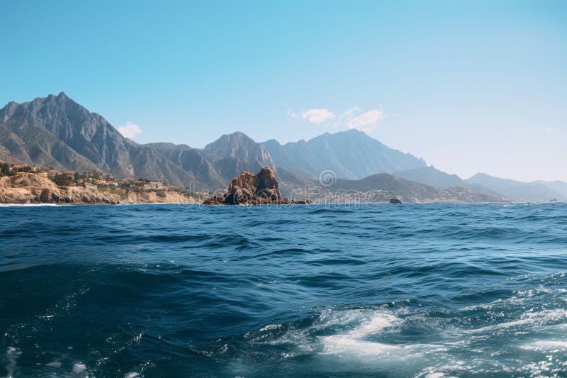 Rocky Mountains and Ocean are in View Generative Ai Stock Illustration ...