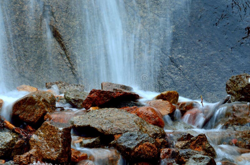 Rocky Mountains Winter Stream Stock Photo - Image of creek, flowing ...