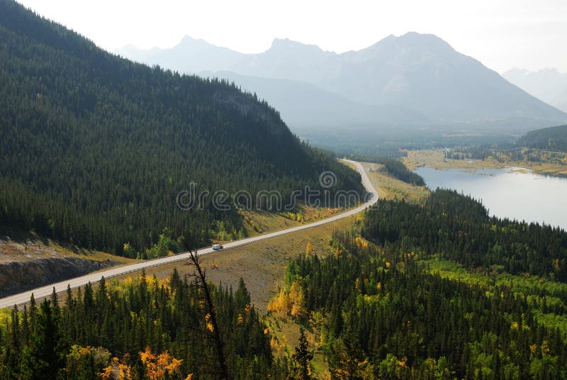 Rocky mountains and valley stock image. Image of forests - 6965143