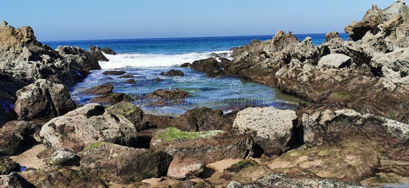 Rocky Ocean Beach stock image. Image of shore, seascape - 173589817