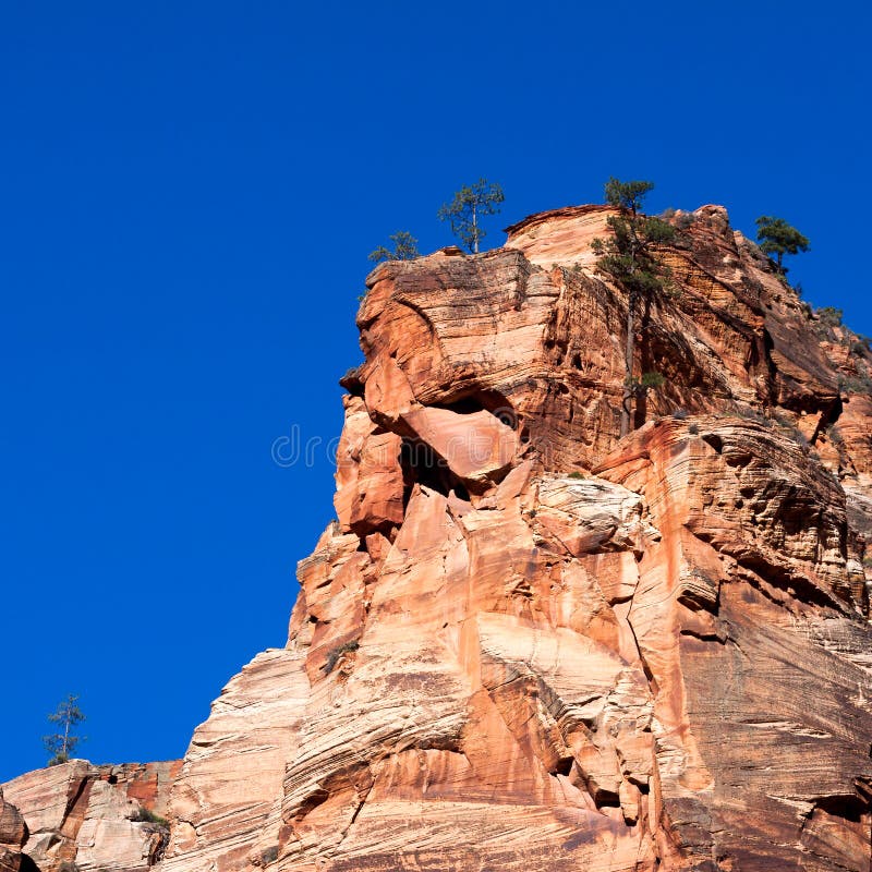Rocky Outcrop in Zion stock image. Image of park, desert - 75359209