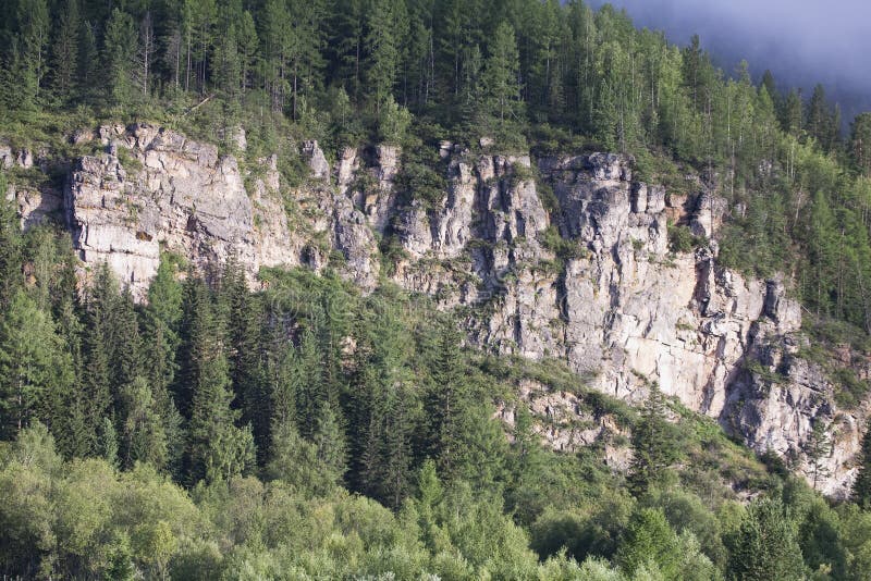 Rocky Outcrops on the Hillside Stock Image - Image of rock, morning ...