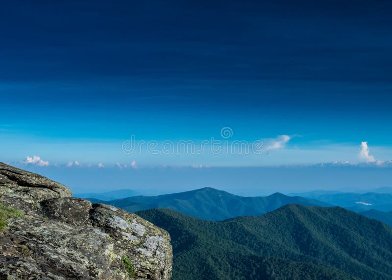 Rocky Overlook To Ridge Line Stock Image - Image of hiking, highlands ...