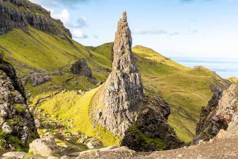 Rocky Pinnacle of the Old Man of Storr Cliffs in the Isle of Skye in ...