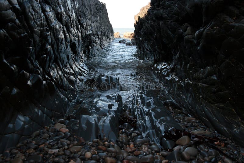 Rocky ravine horizon stock photo. Image of atlantic, calm - 11209534