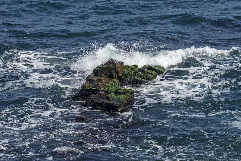 Rocky reef near beach stock image. Image of formation - 77485165