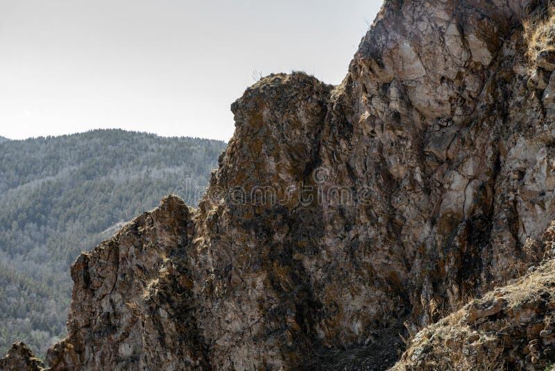 Rocky Ridge at the Top of the Mountain. Stock Photo - Image of morning ...