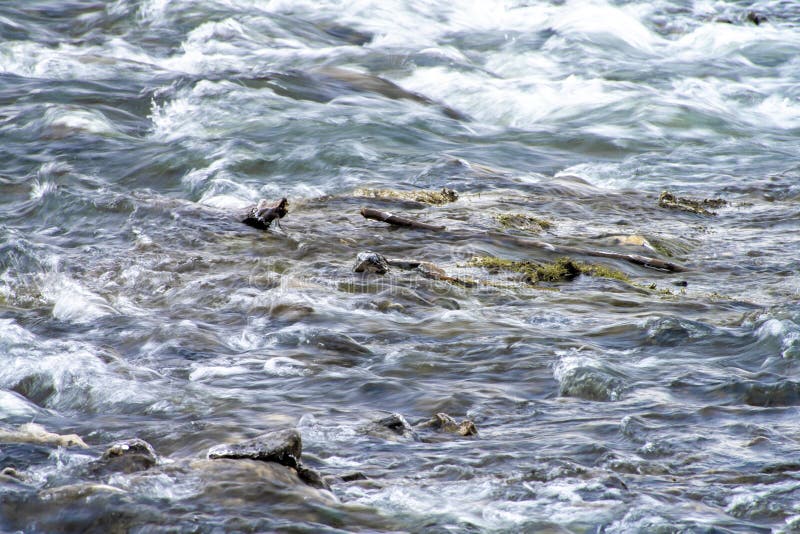 Rocky River with Fast Current Stock Photo - Image of spray, beautiful ...