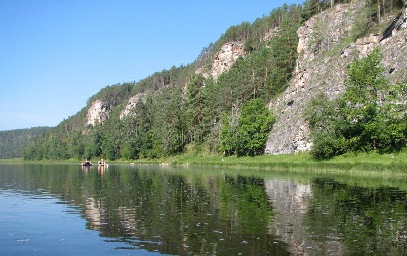 Rocky riverside stock image. Image of postcard, stones - 7287043