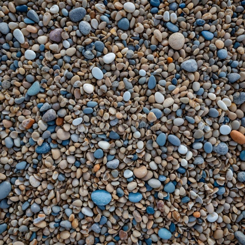 Rocky Sand Beach with Pebbles and Blue Water Stock Illustration ...