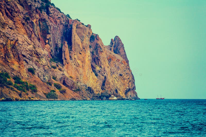 Rocky sea coast stock photo. Image of coast, background - 60037222