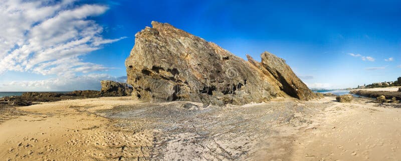Rocky sea & sand scape stock image. Image of rock - 2076057