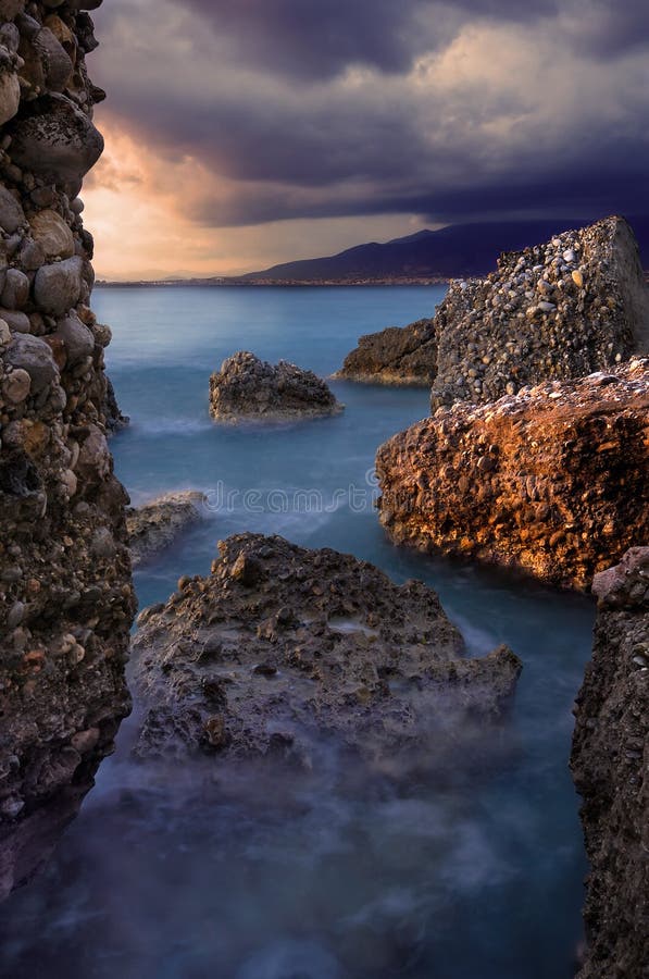 Seascape in Kalamata, Greece Stock Image - Image of explore, long: 2840423