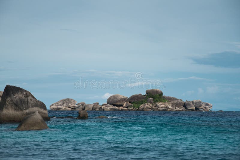 Rocky seascape stock image. Image of calm, beach, outside - 139334039