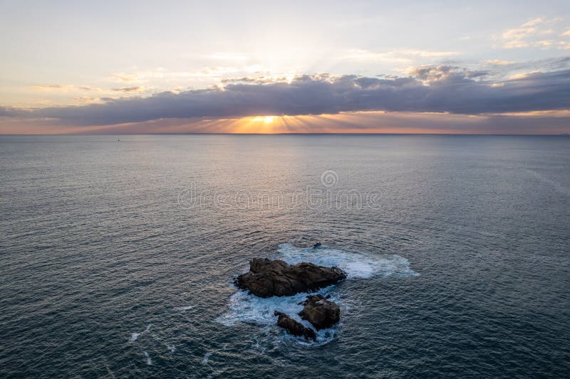 Rocky Shore with Blue Waves. Stock Photo - Image of background ...