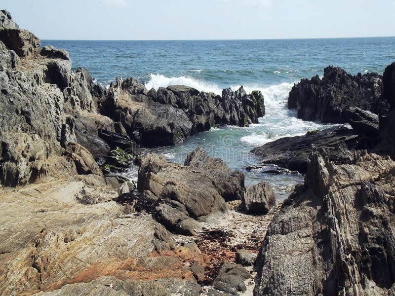 Rocky shore 10 stock photo. Image of stones, caribean - 93510576