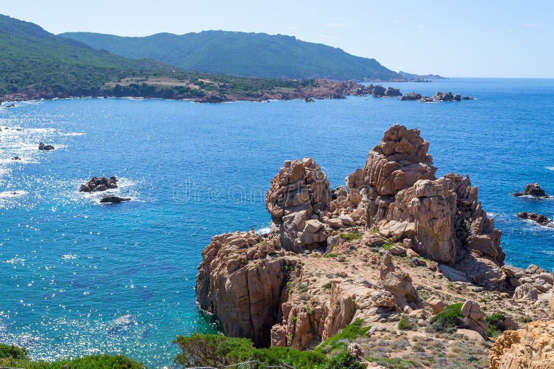 Rocky Shore in Costa Paradiso Stock Image - Image of tourism, beach ...