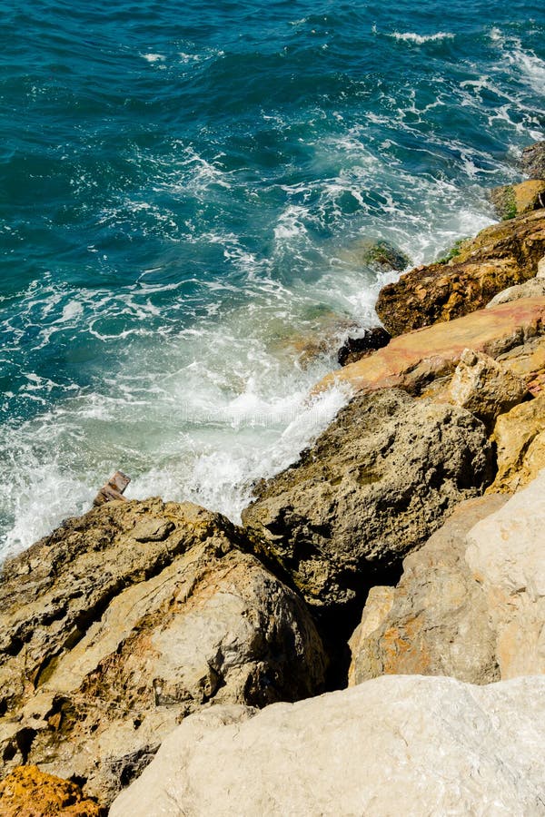 Rocky shore stock image. Image of rocky, coast, toulon - 38619563