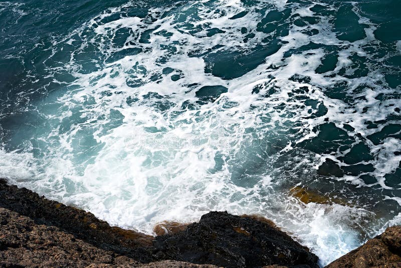 Rocky shore. Tidal bore stock photo. Image of horizon - 247833316