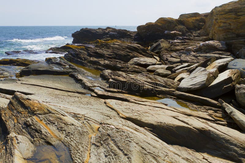 Rocky shore. stock image. Image of summer, rocky, seascape - 55238445