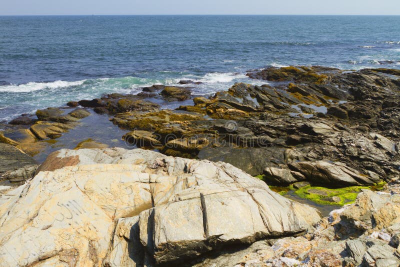 Rocky shore. stock image. Image of beautiful, tidal, beauty - 55238697