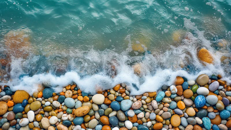 A Rocky Shoreline with a Blue Ocean in the Background Stock ...