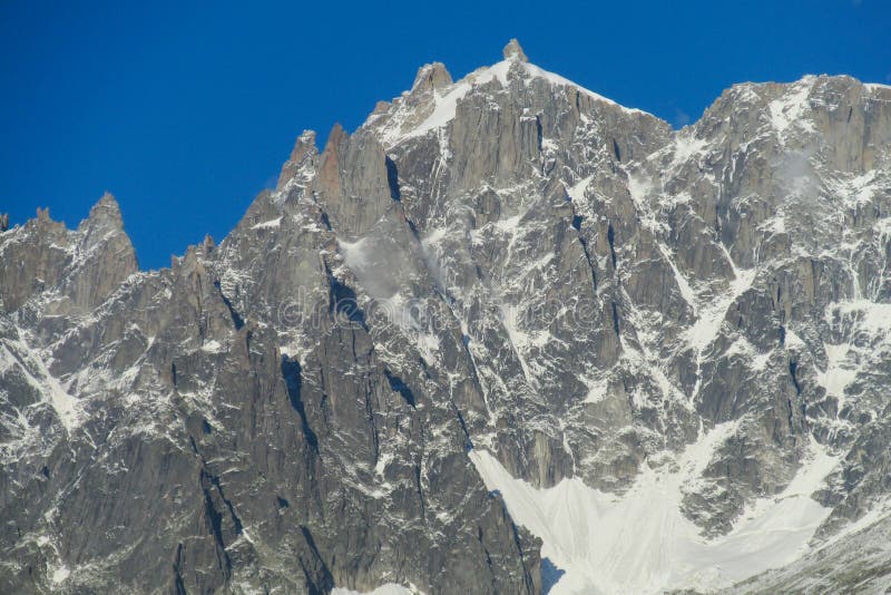 Rocky and Snow Mountain Ridge in the Alps Stock Image - Image of hiking ...