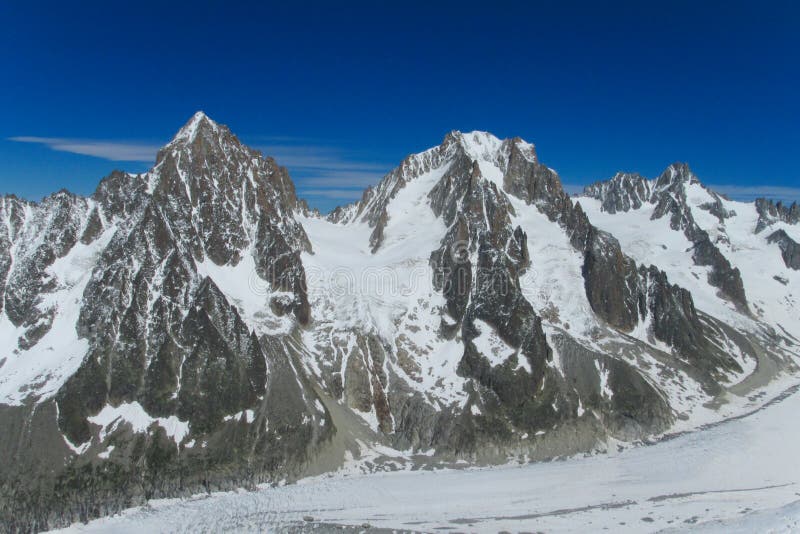 Rocky Snow Mountain Ridge in Alps Stock Image - Image of high, apline ...