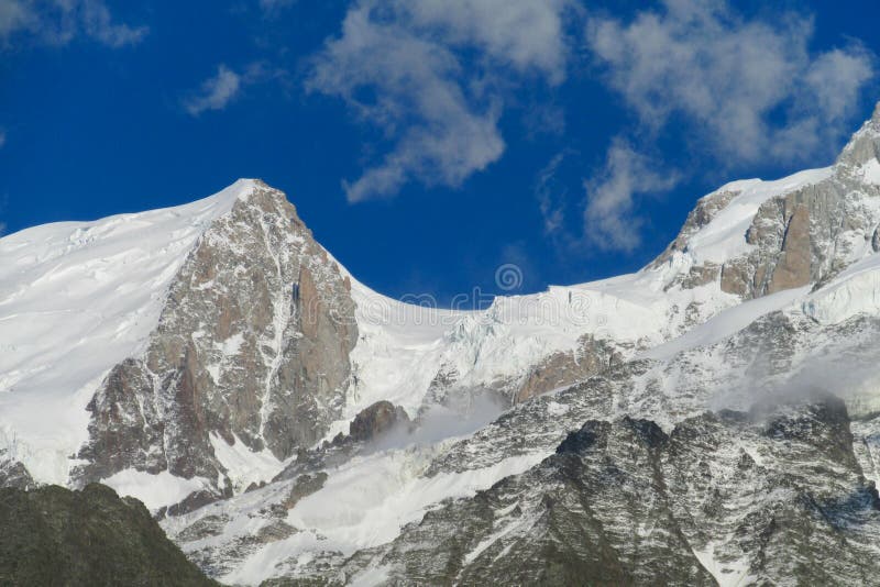Rocky and Snow Mountain Ridge Stock Image - Image of extreme, alpine ...