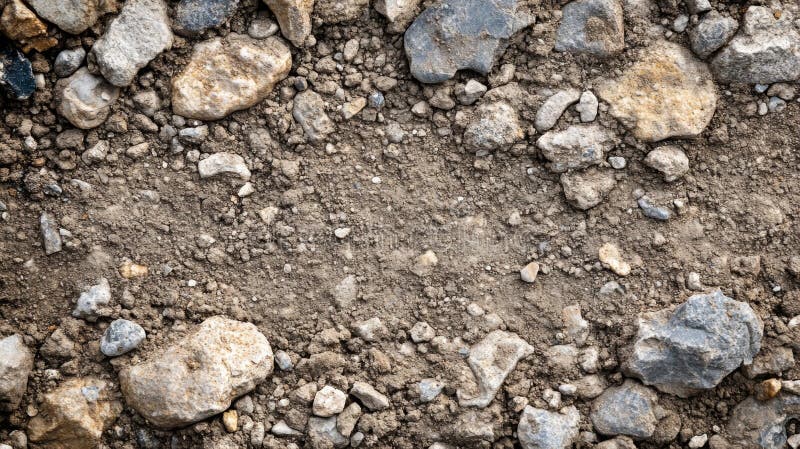 Rocky Soil Texture with Varied Stone Sizes Stock Illustration ...