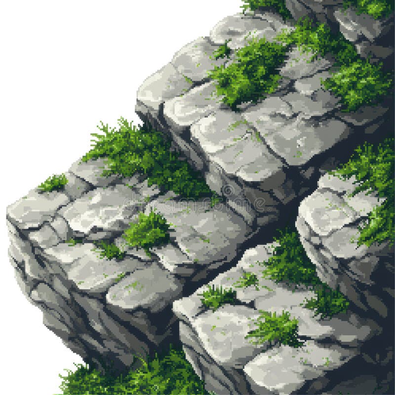 Rocky Stone Surface Moss Isolated Transparent Background Stock Photos ...