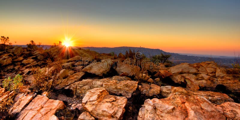 Rocky Sunset stock photo. Image of shrubs, mellvile, heritage - 33438254