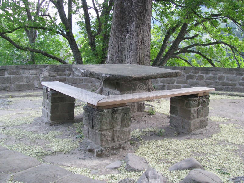 Rocky table stock photo. Image of monastery, tree, wall - 38115952