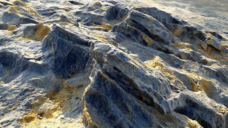 Rocky Terrain with Detailed Textures in Natural Sunlight Stock ...
