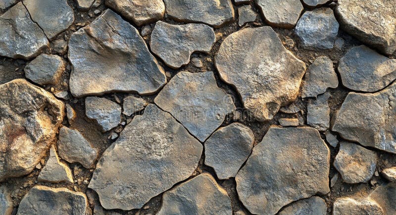 Textured Rock Surface with Various Stones in Earthy Tones Observed in ...