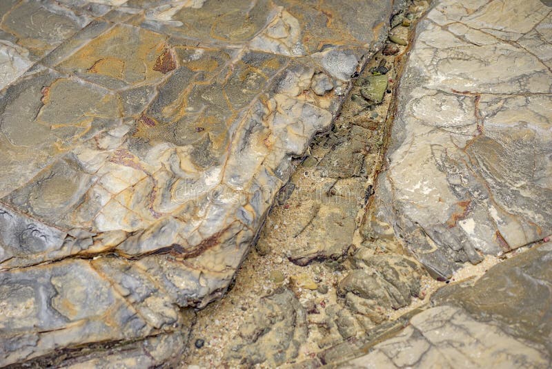 Rocky Texture Foreshore Rock Platform Stock Photo - Image of sand ...