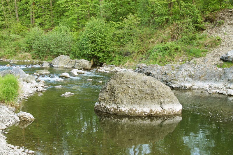 Rocky valley stock image. Image of greenery, nature, water - 72239099